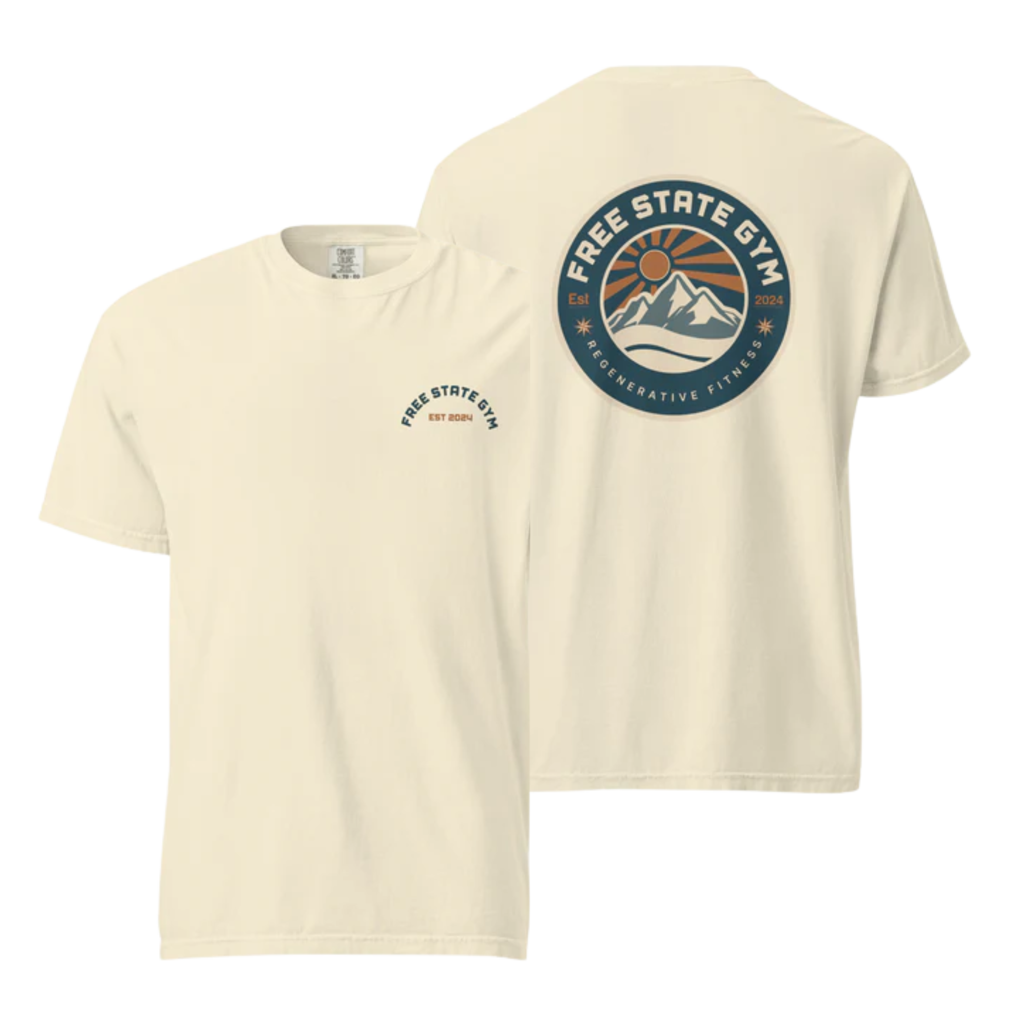 Free State Gym | Comfort Colors T-Shirt | Dark on Light | Bout It Merch