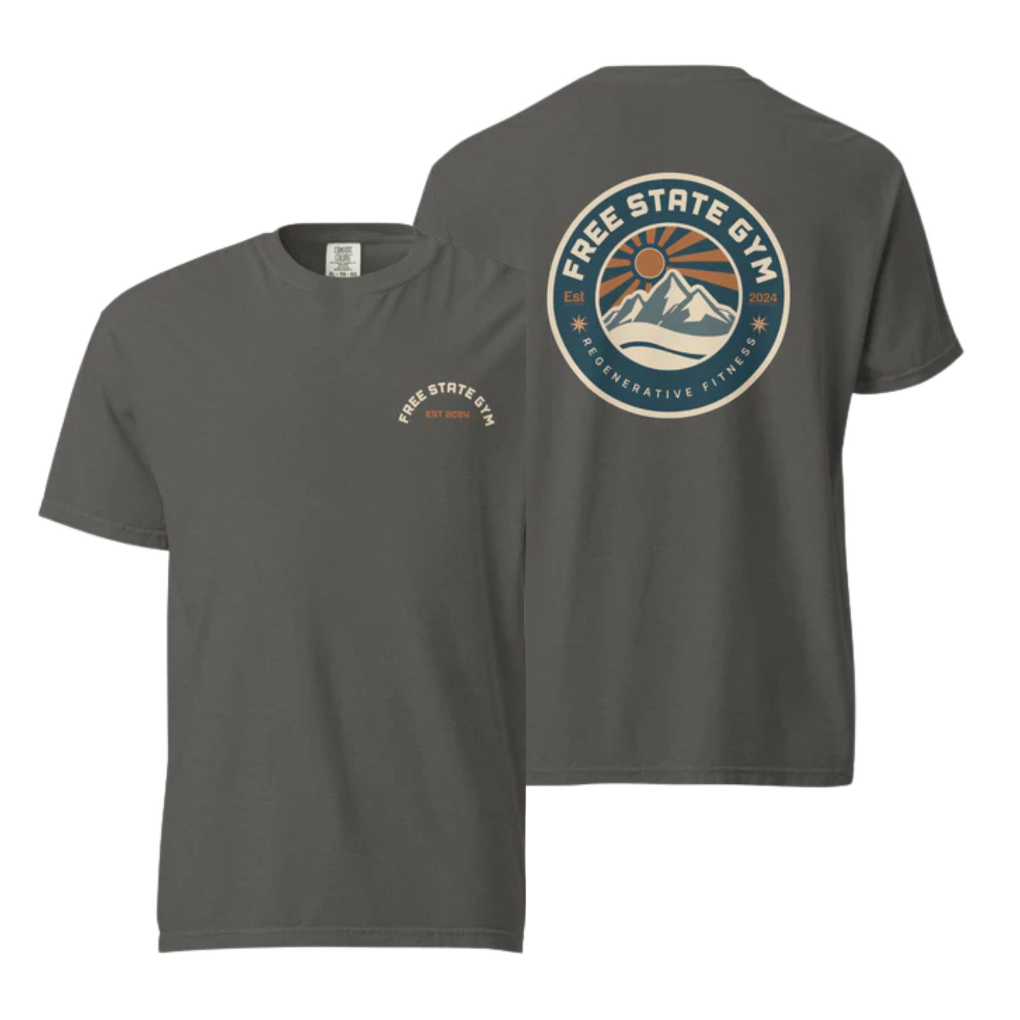 Free State Gym | Comfort Colors T-Shirt | Light on Dark | Bout It Merch