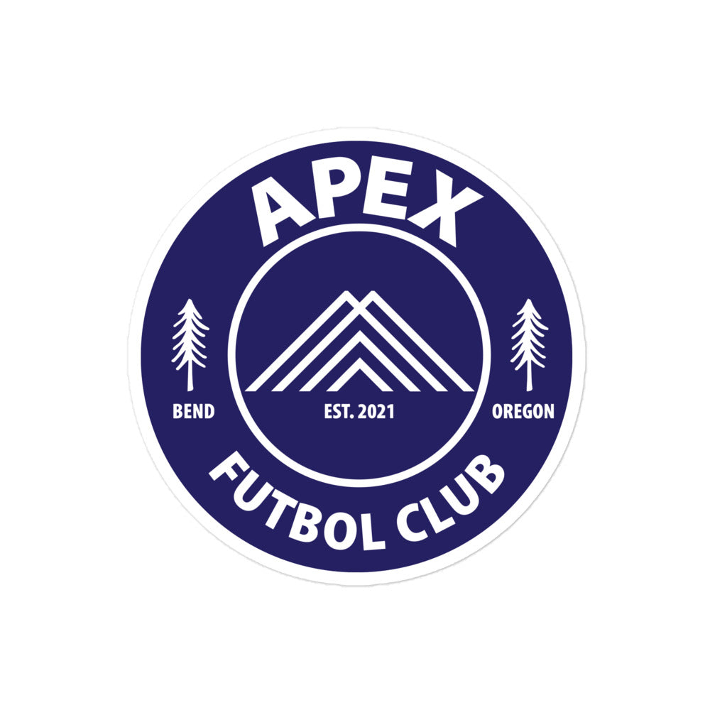 Apex Futbol Club | Bubble-free Stickers | Navy Logo – Bout It Merch